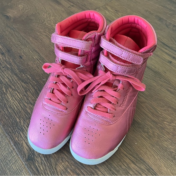 Reebok | Shoes | Metallic Pink Classic Style Reeboks | Poshmark
